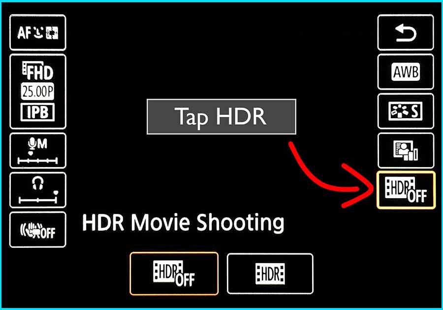 How to Enable Canon EOS R HDR Movie Shooting Mode in your Video ...